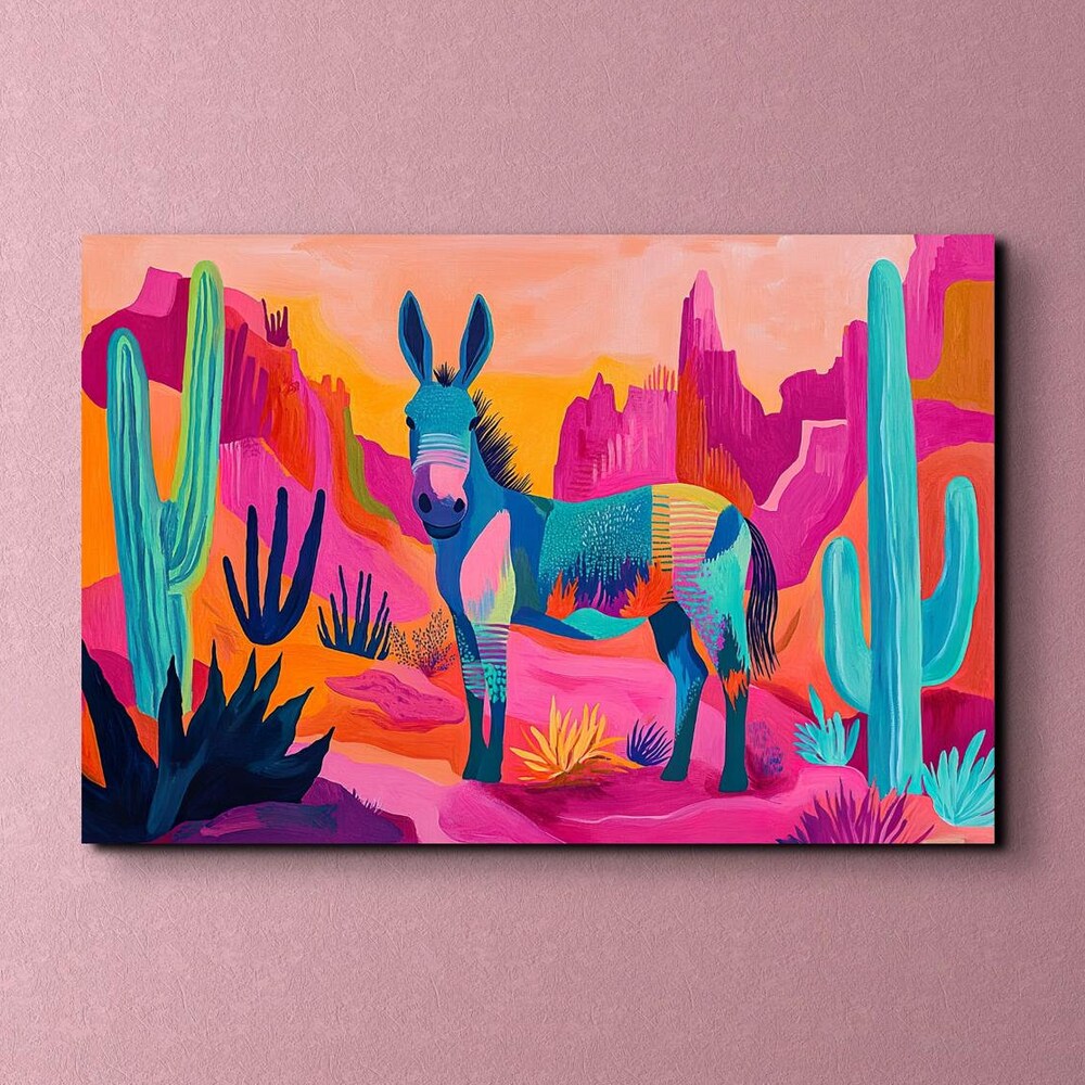 Dopaprint UNFRAMED PAPER POSTER The Original Day Glow Southwest Donkey ...