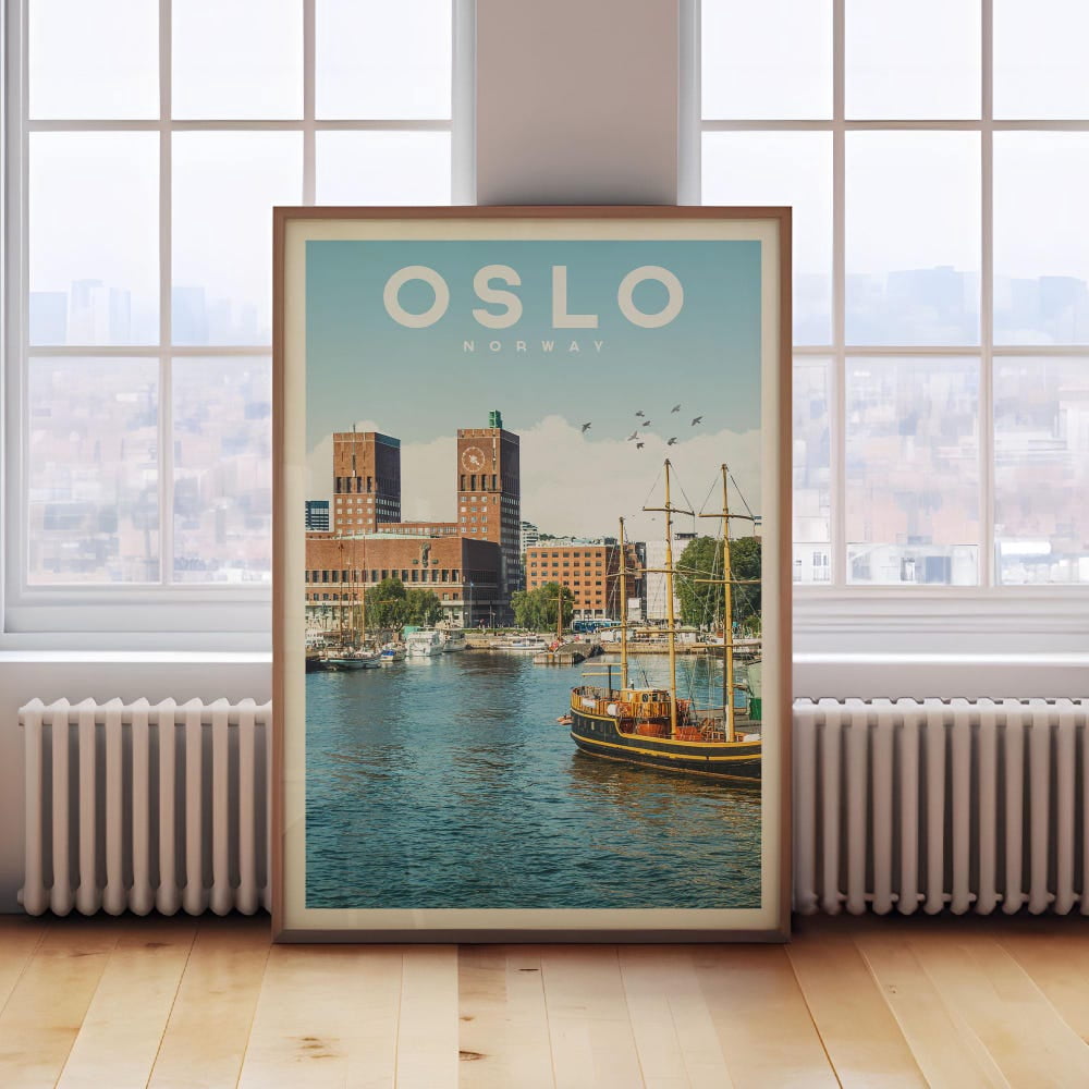 Dopaprint UNFRAMED PAPER POSTER Oslo Norway Print, Oslo Travel Poster ...