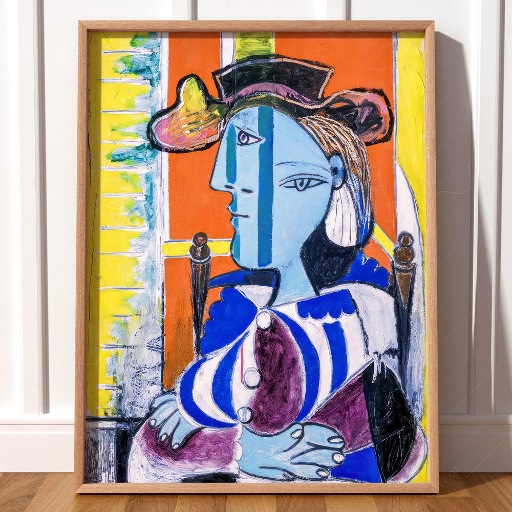 Dopaprint UNFRAMED PAPER POSTER Pablo Picasso Seated Woman With Folded ...