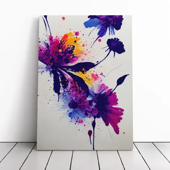 Dopaprint UNFRAMED PAPER POSTER Paint Splat Flower No.2 Abstract Wall ...