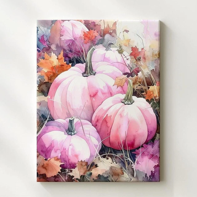 Dopaprint UNFRAMED PAPER POSTER Pastel Pink Pumpkin Patch Elegant ...