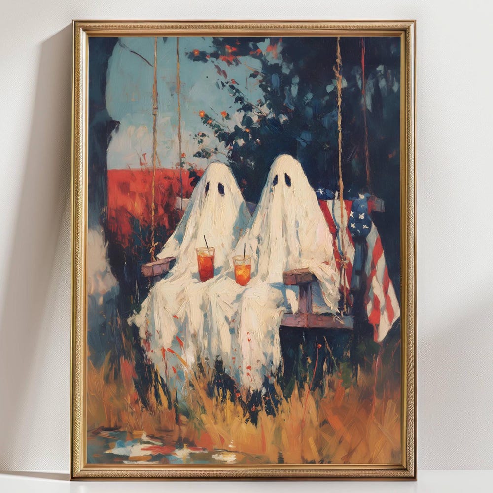 Dopaprint UNFRAMED PAPER POSTER Patriotic Ghosts Art Print - Cute Hal ...