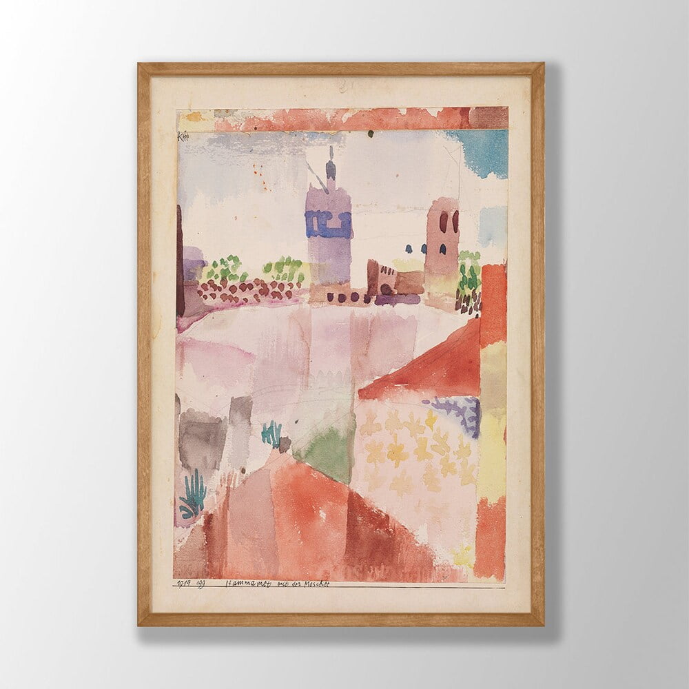 Dopaprint UNFRAMED PAPER POSTER Paul Klee Art Print - Hammamet With Its ...