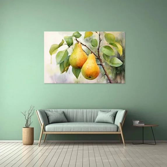 Dopaprint UNFRAMED PAPER POSTER Pear Tree Fruits Watercolour Wall Art ...
