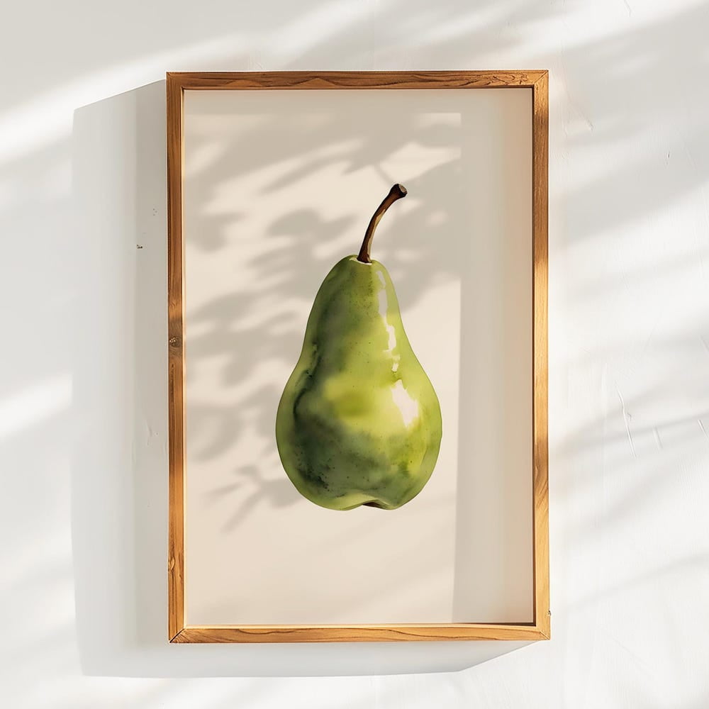 Dopaprint UNFRAMED PAPER POSTER Pear Wall Art, Kitchen Printable ...