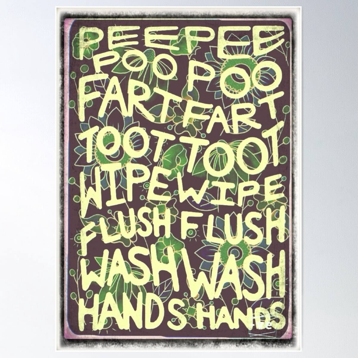 Dopaprint UNFRAMED PAPER POSTER Pee Pee Poo Poo Fart Fart Toot Toot ...