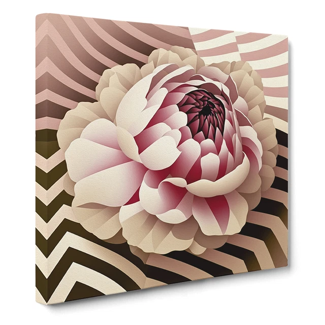 Dopaprint UNFRAMED PAPER POSTER Peony Flower Op Art Wall Art Print ...