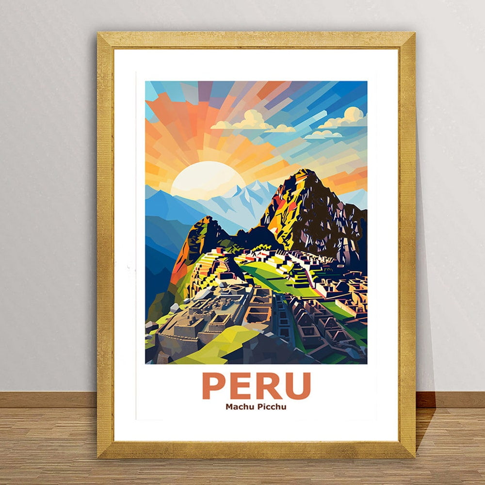 Dopaprint UNFRAMED PAPER POSTER Peru, Machu Picchu Travel Poster By Wed ...