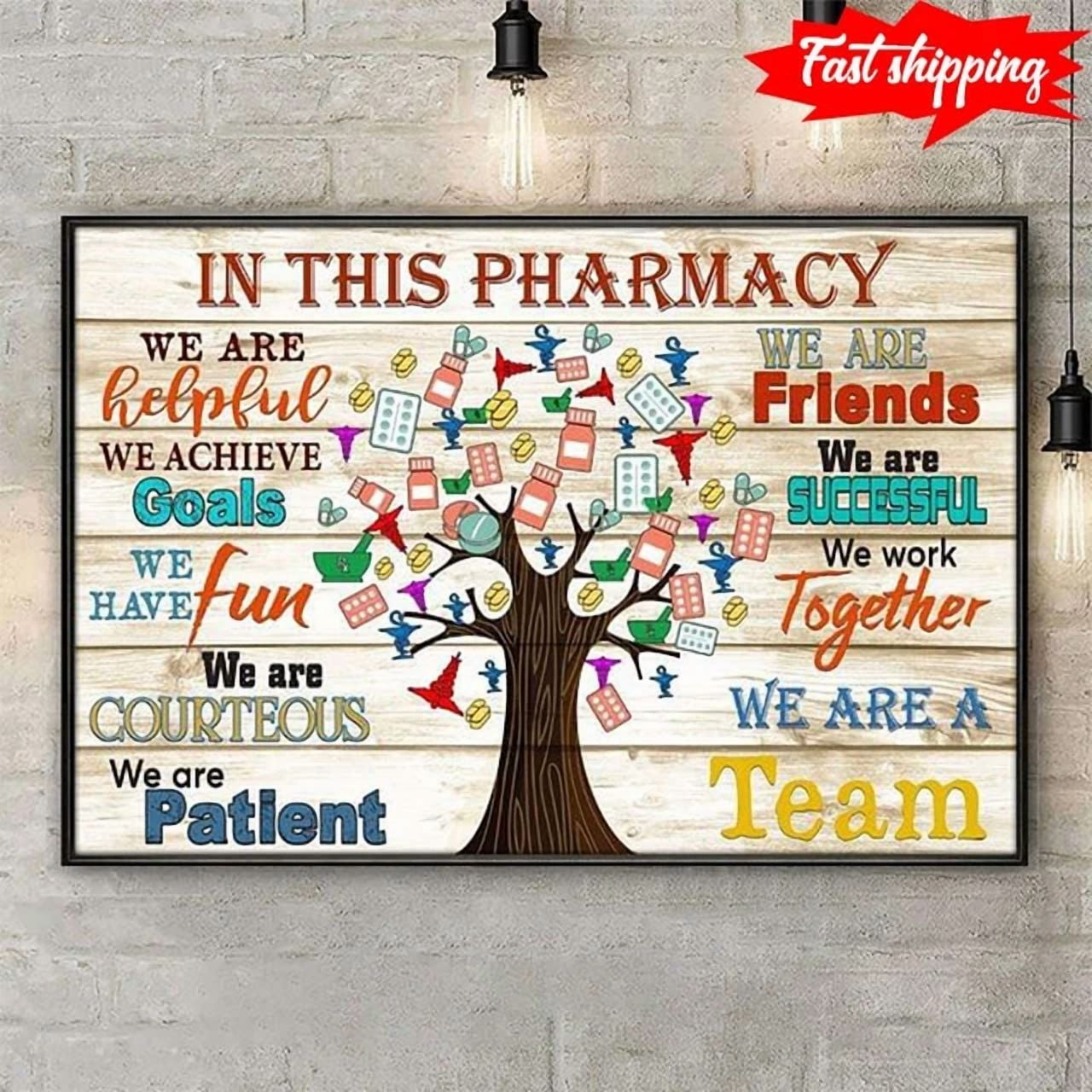 Dopaprint UNFRAMED PAPER POSTER Pharmacist Tree With Blister Packs With ...