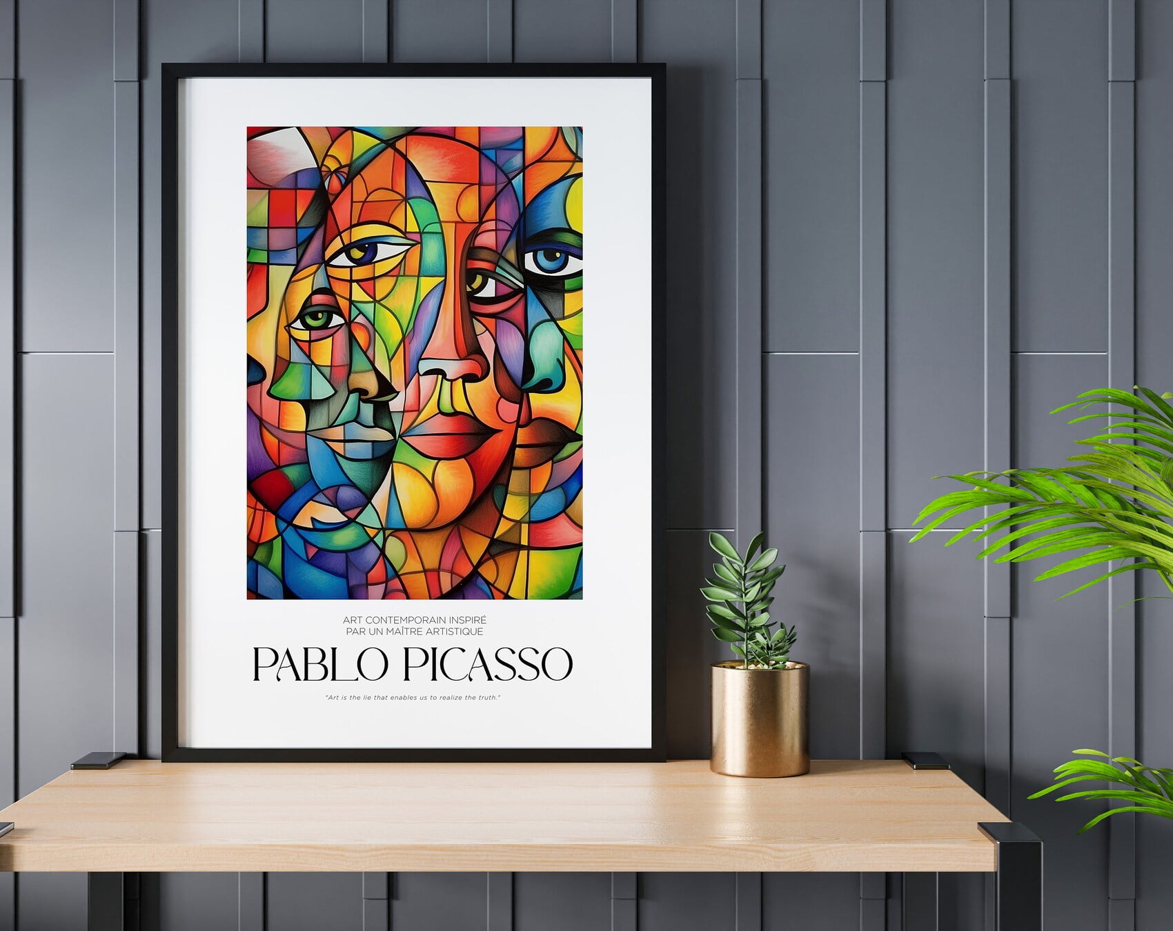 Dopaprint UNFRAMED PAPER POSTER Picasso Cubism Faces Exhibition Poster ...