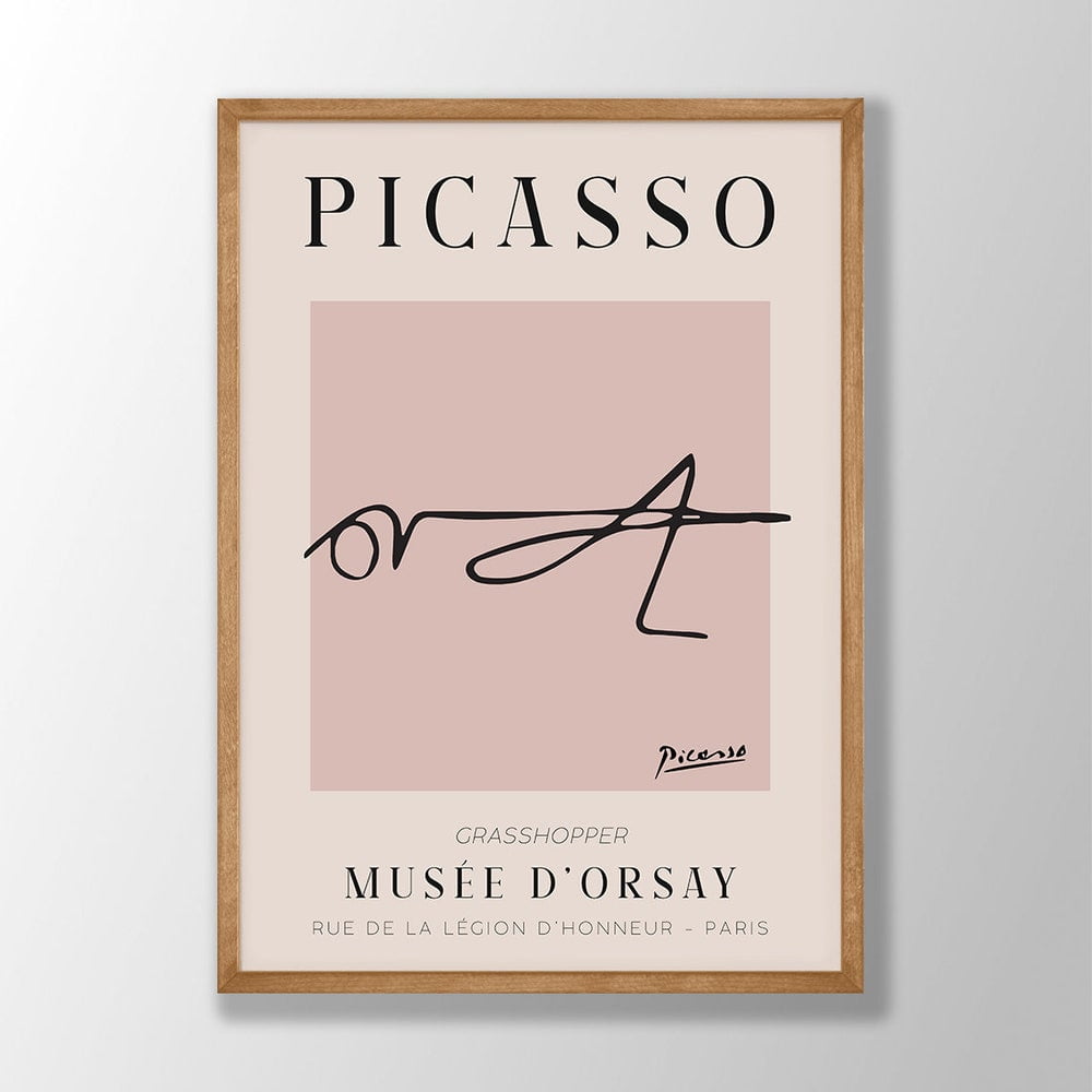 Dopaprint Unframed Paper Poster Picasso Line Art Print Grasshopper