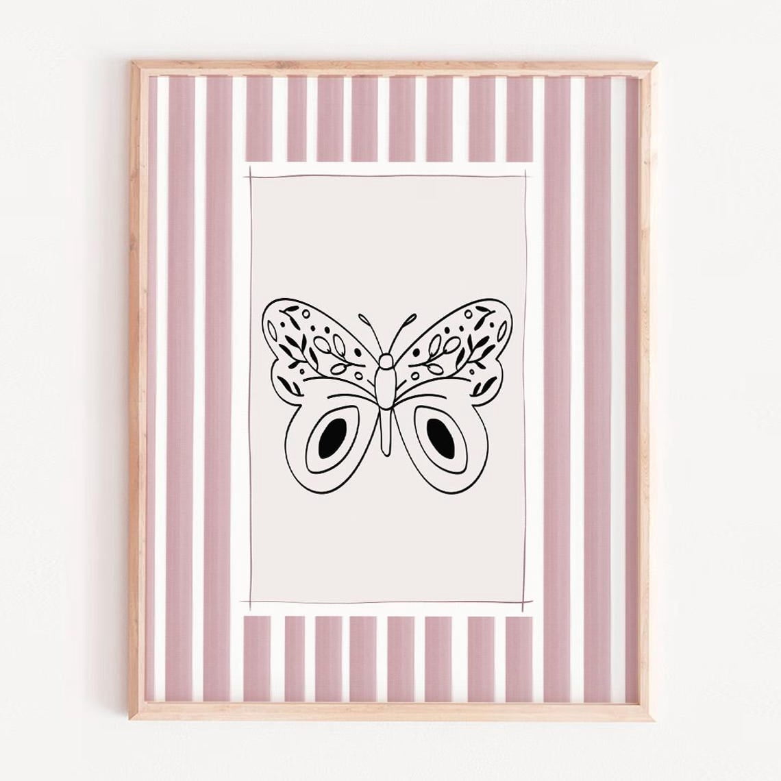 Dopaprint UNFRAMED PAPER POSTER Pink Butterfly Wall Art, Girls Room ...