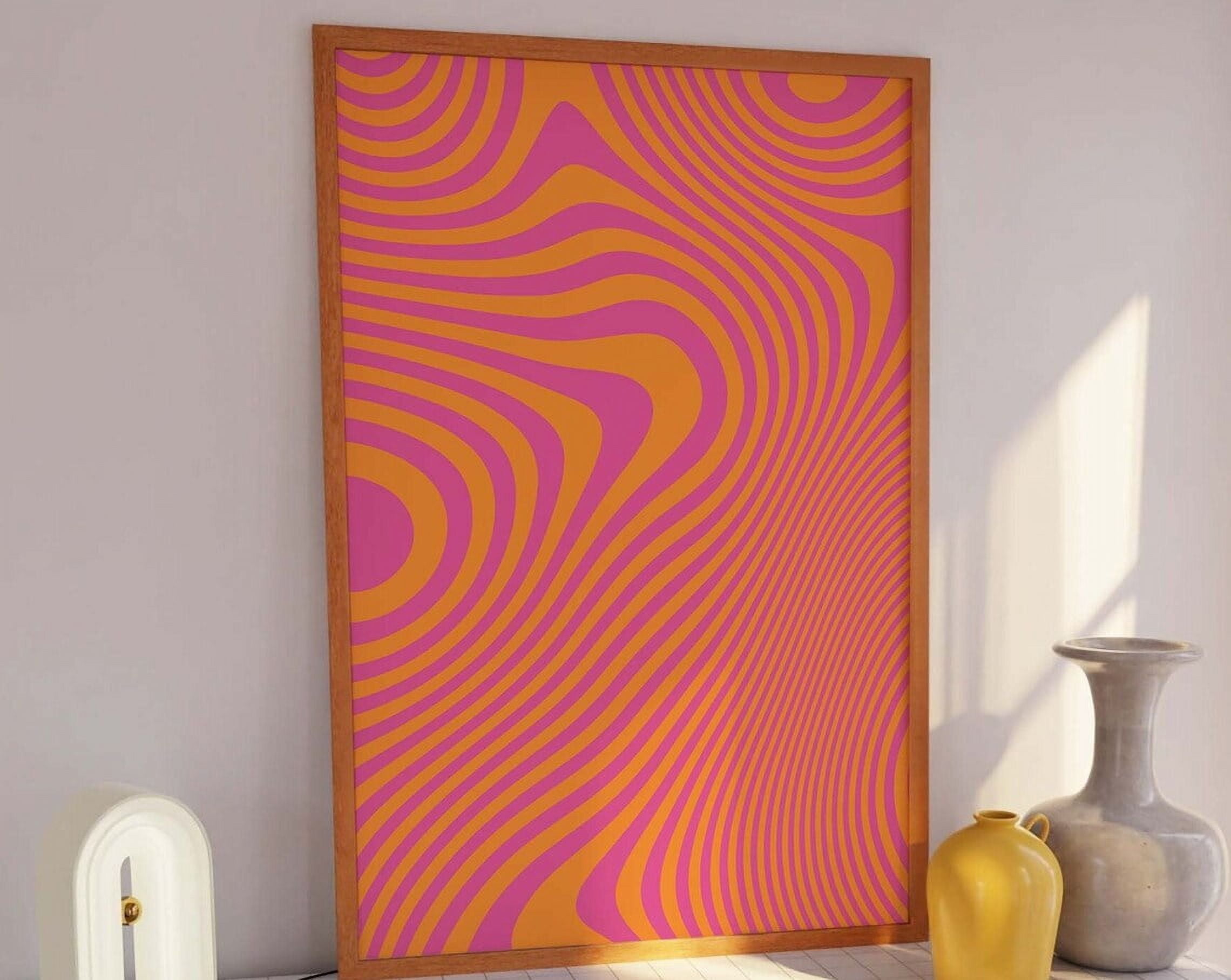 Dopaprint UNFRAMED PAPER POSTER Pink Orange Abstract Print, Art, Trendy ...