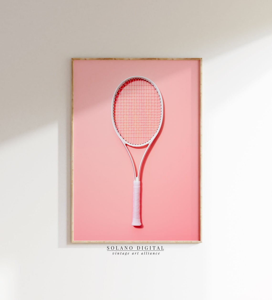 Dopaprint UNFRAMED PAPER POSTER Pink Tennis Racket Art Tennis Racket ...
