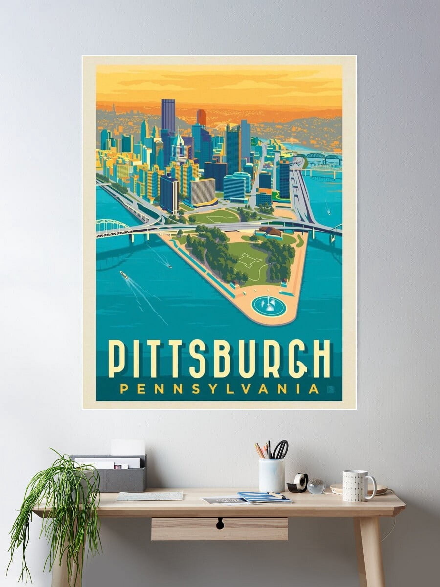 Dopaprint UNFRAMED PAPER POSTER Pittsburgh Pennsylvania Poster Wall Art ...