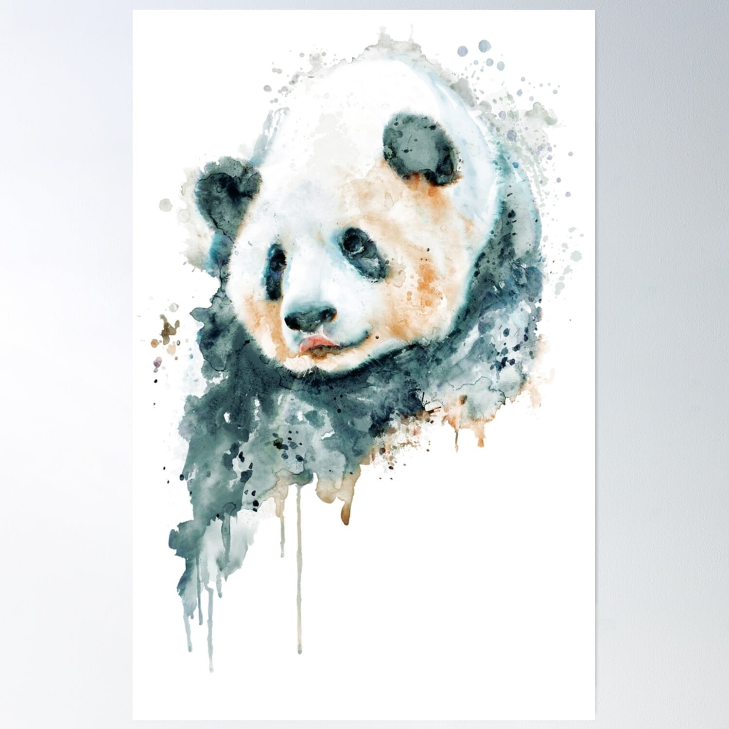 Dopaprint UNFRAMED PAPER POSTER Playful Panda Portrait Poster Wall Art ...