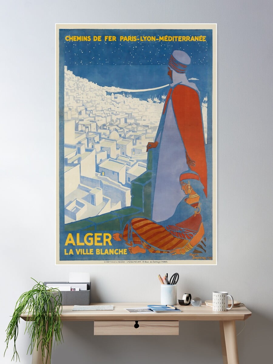 Dopaprint UNFRAMED PAPER POSTER Plm Alger Vintage Travel Poster Wall Art, Modern Wall Decor For ...