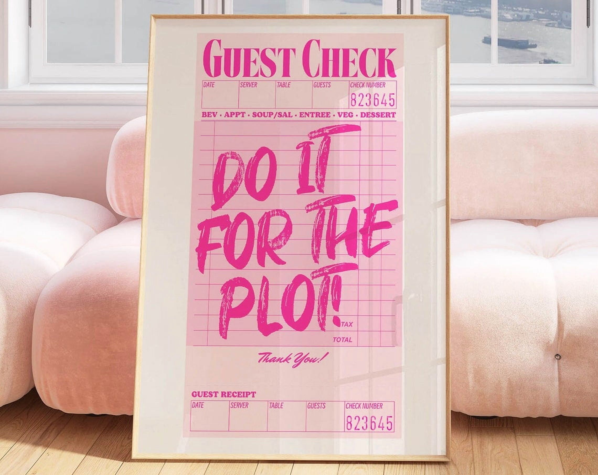 Dopaprint UNFRAMED PAPER POSTER Do It For The Plot Pink Wall Art Trendy ...