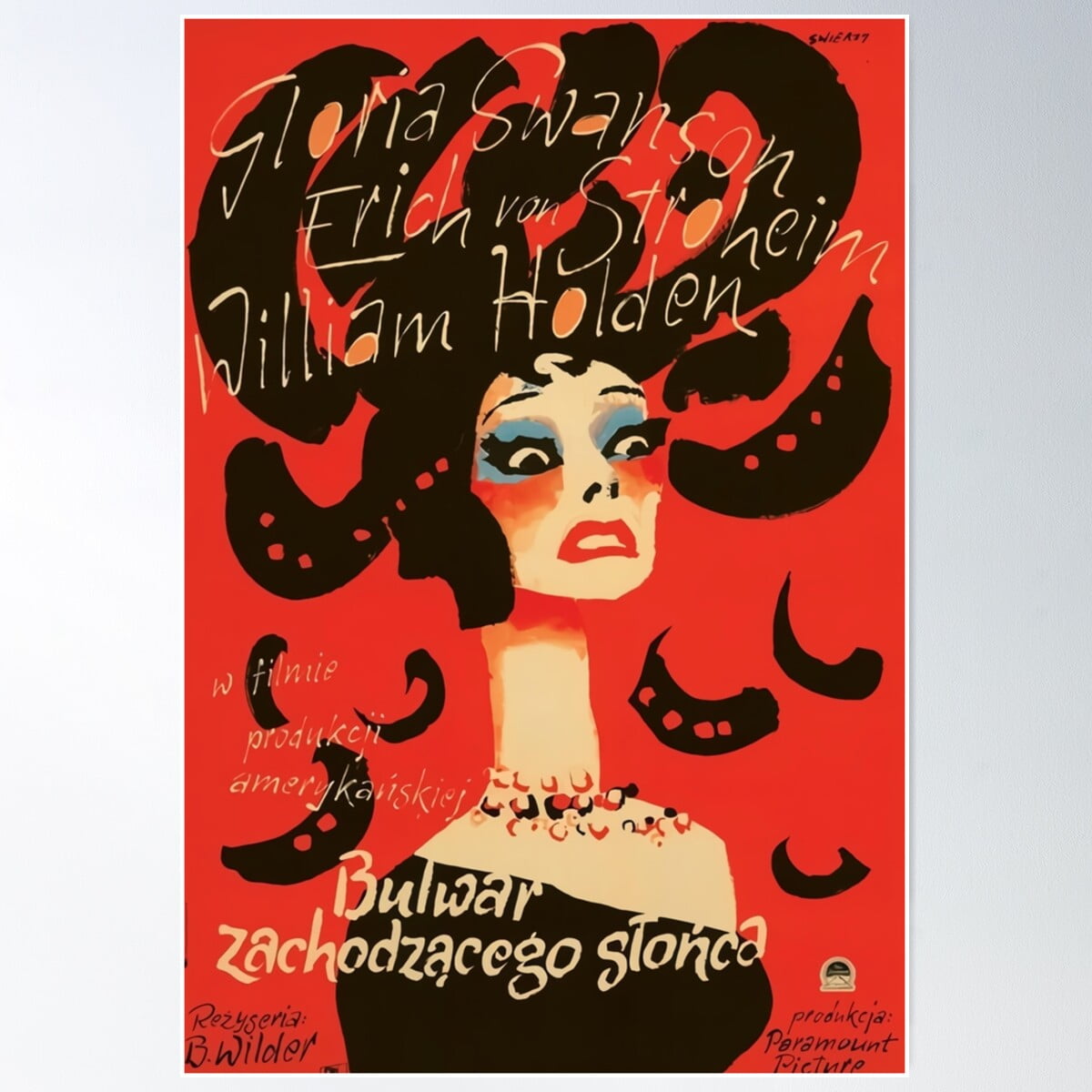 Dopaprint UNFRAMED PAPER POSTER Polish Movie Poster Sunset Boulevard ...