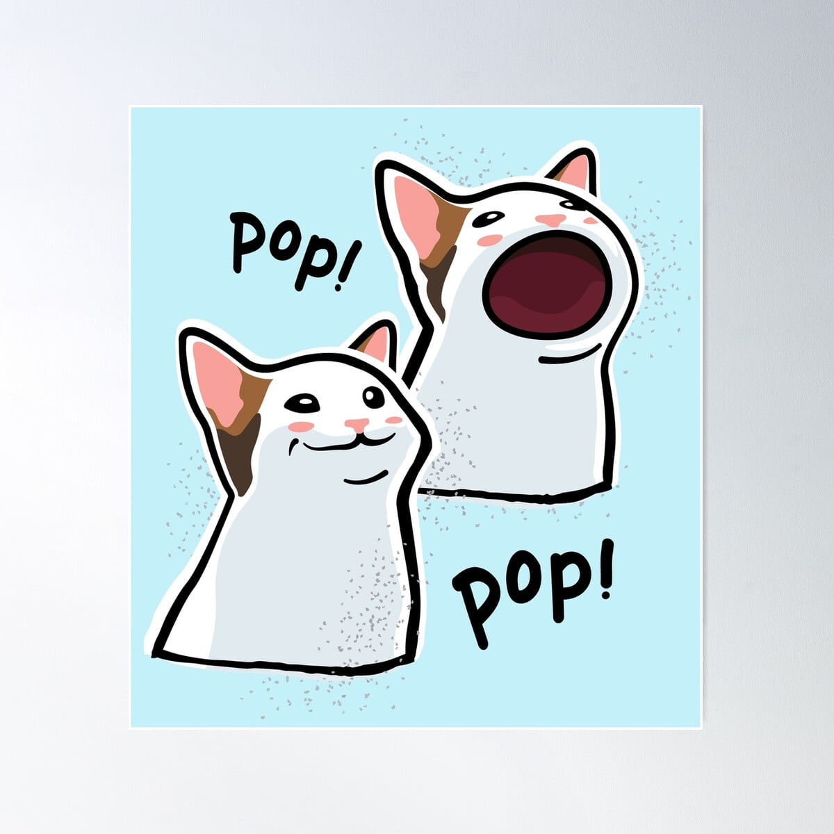 Dopaprint UNFRAMED PAPER POSTER Pop Cat , Popcat, Popping Cat Poster Wall Art, Modern Wall Decor ...