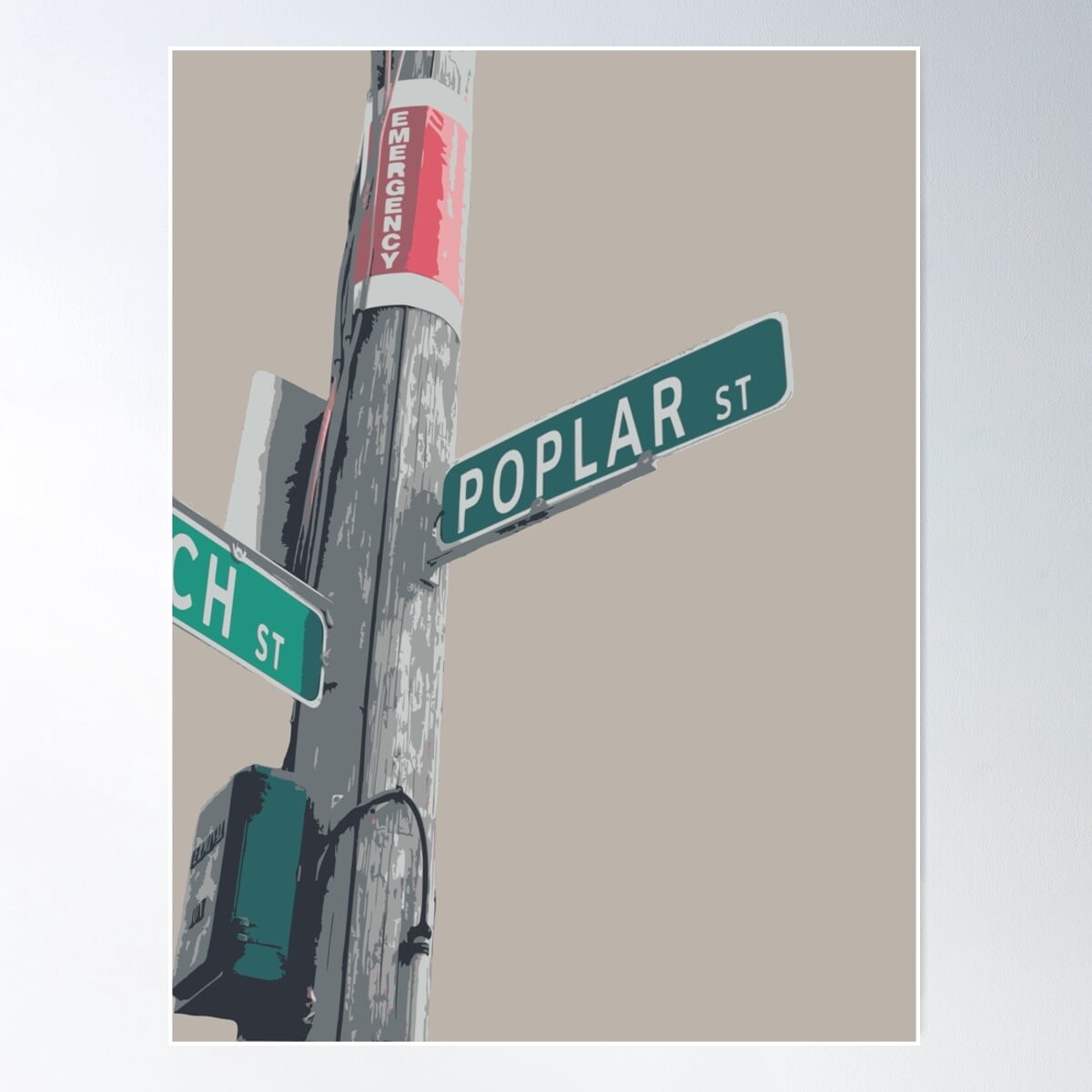 Dopaprint UNFRAMED PAPER POSTER Poplar St Poster Wall Art, Modern Wall ...