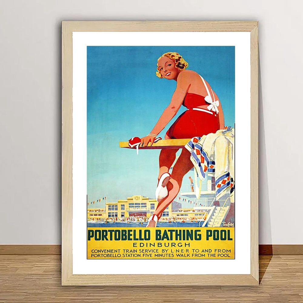 Dopaprint UNFRAMED PAPER POSTER Portobello Bathing Pool, Edinburgh ...