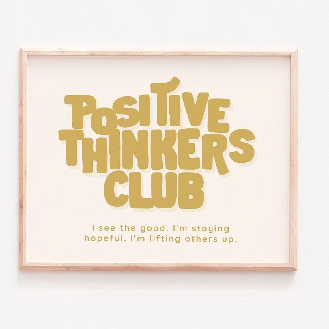 Dopaprint UNFRAMED PAPER POSTER Positive Thinkers Club Print, Classroom ...
