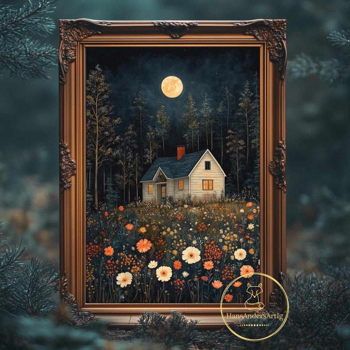 Dopaprint UNFRAMED PAPER POSTER Poster Dark Cottagecore Moody Romantic ...