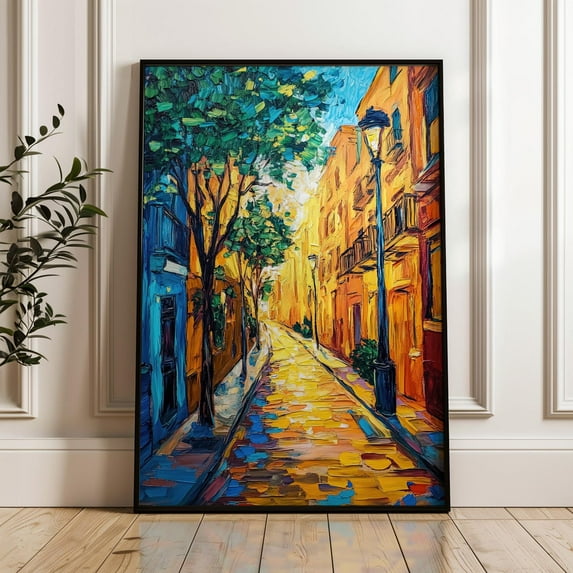 Dopaprint UNFRAMED PAPER POSTER Poster, Van Gogh Style, Bright Street ...