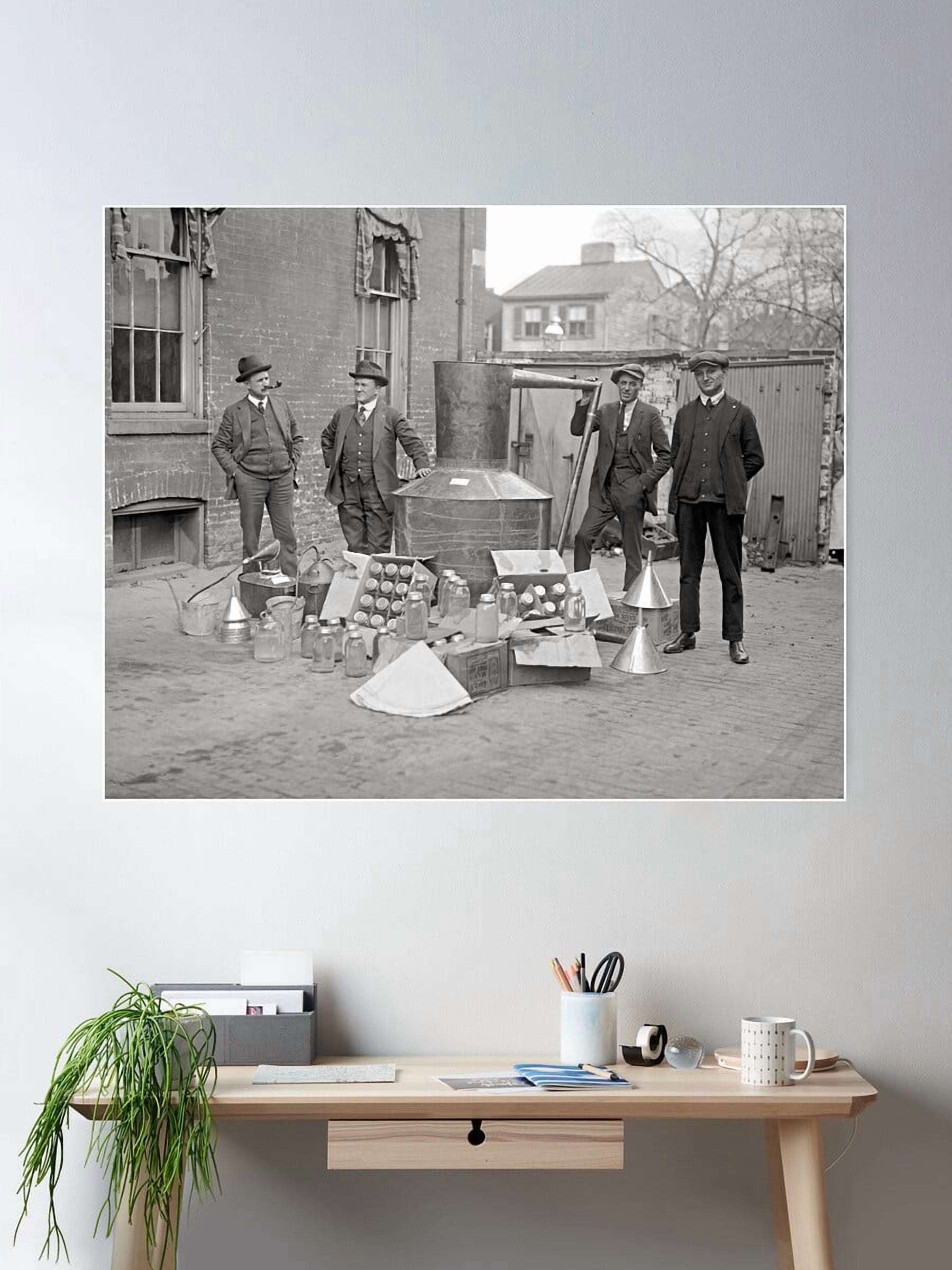 Dopaprint UNFRAMED PAPER POSTER Prohibition Agents With Moonshine Still ...