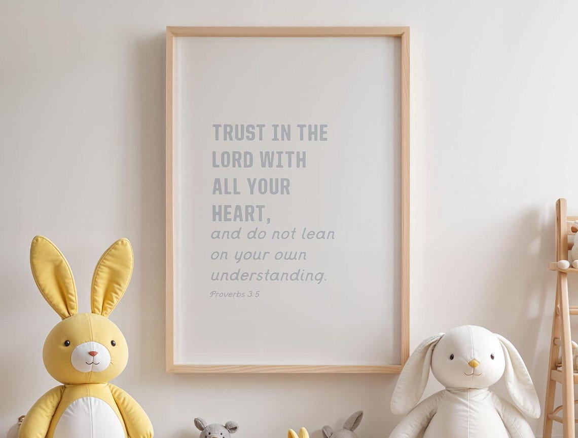 Dopaprint UNFRAMED PAPER POSTER Proverbs 3 5 Trust In The Lord ...