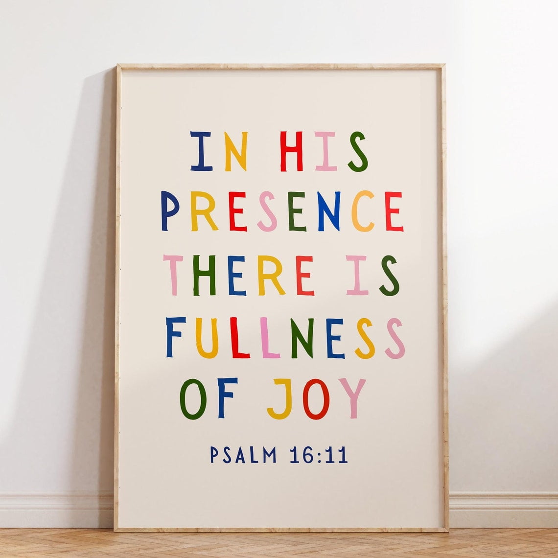 Dopaprint UNFRAMED PAPER POSTER Psalm 16:11, Minimalist Christian Wall ...