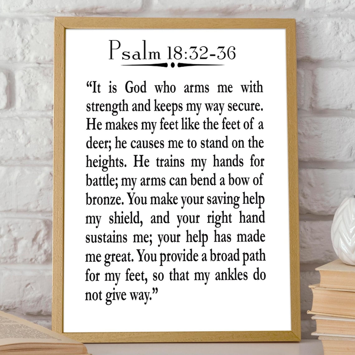 Dopaprint UNFRAMED PAPER POSTER Psalm 18:23-36 Psalm Quote Bible Decor ...