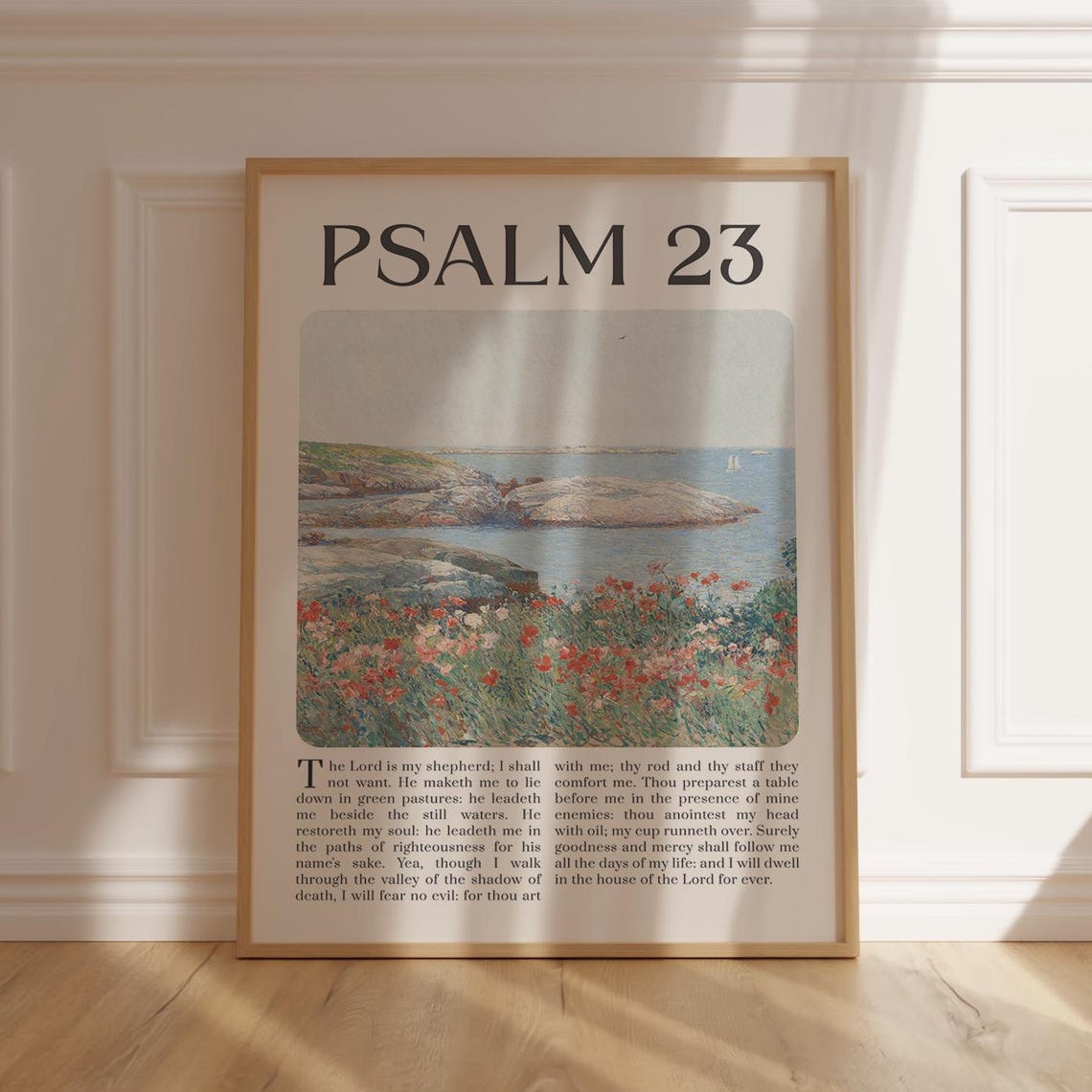 Dopaprint UNFRAMED PAPER POSTER Psalm 23 Kjv Scripture Wall Art Bible ...