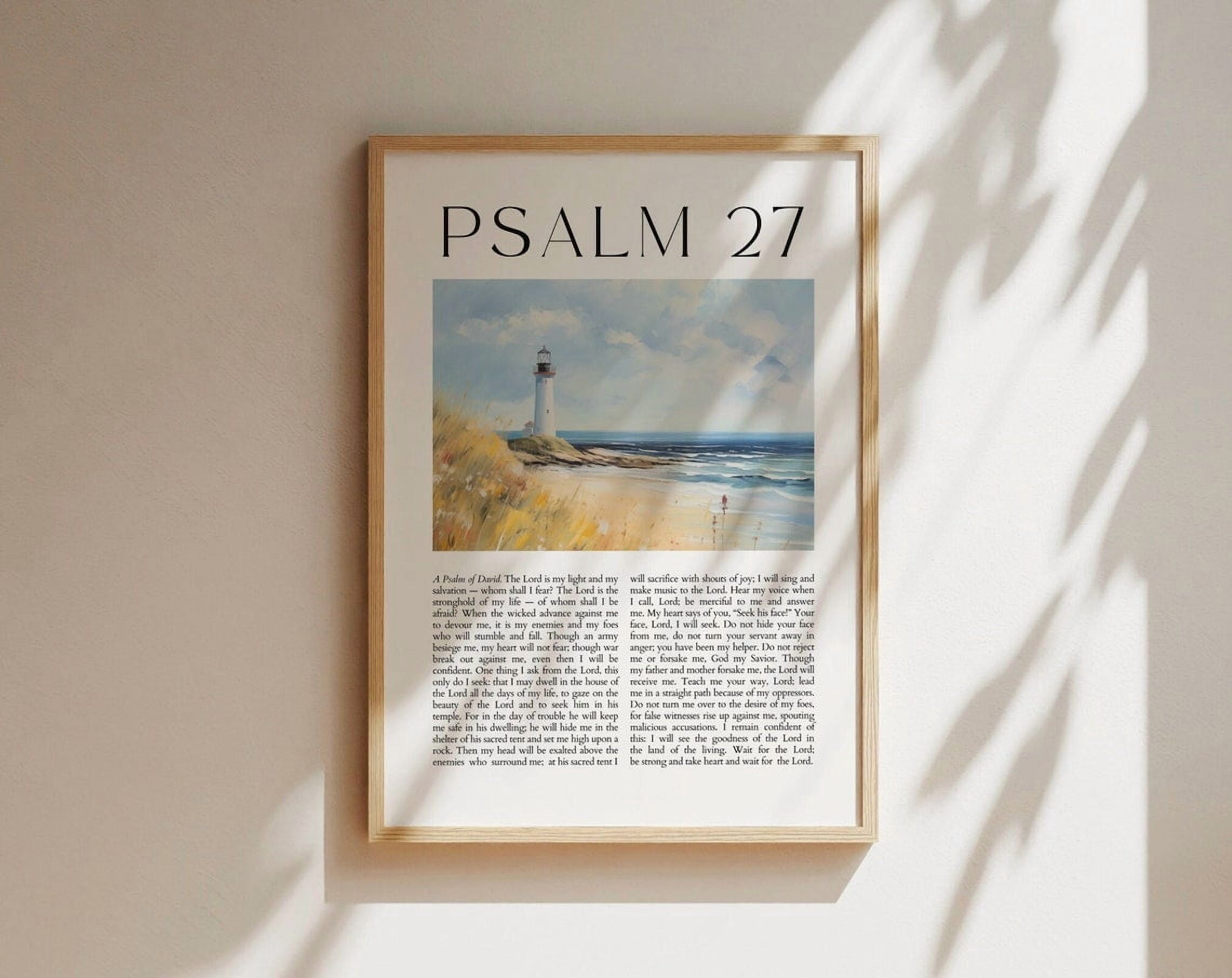 Dopaprint UNFRAMED PAPER POSTER Psalm 27 Wall Art, Bible Verse Wall Art ...