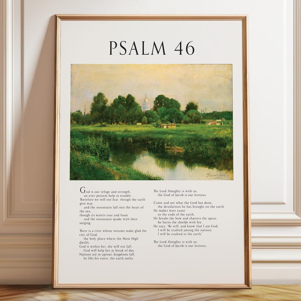 Dopaprint UNFRAMED PAPER POSTER Psalm 46 Religious Quotes Wall Art ...