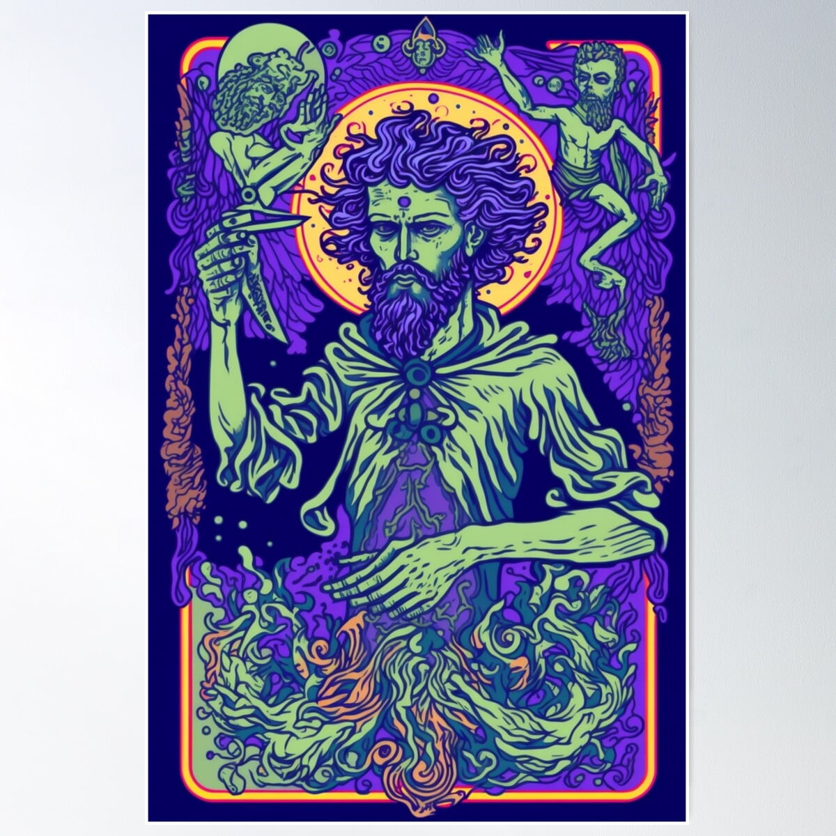 Dopaprint UNFRAMED PAPER POSTER Psychedelic Visionary Tarot Card Poster ...