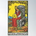 Dopaprint UNFRAMED PAPER POSTER Queen Of Pentacles - Rider Waite Smith ...
