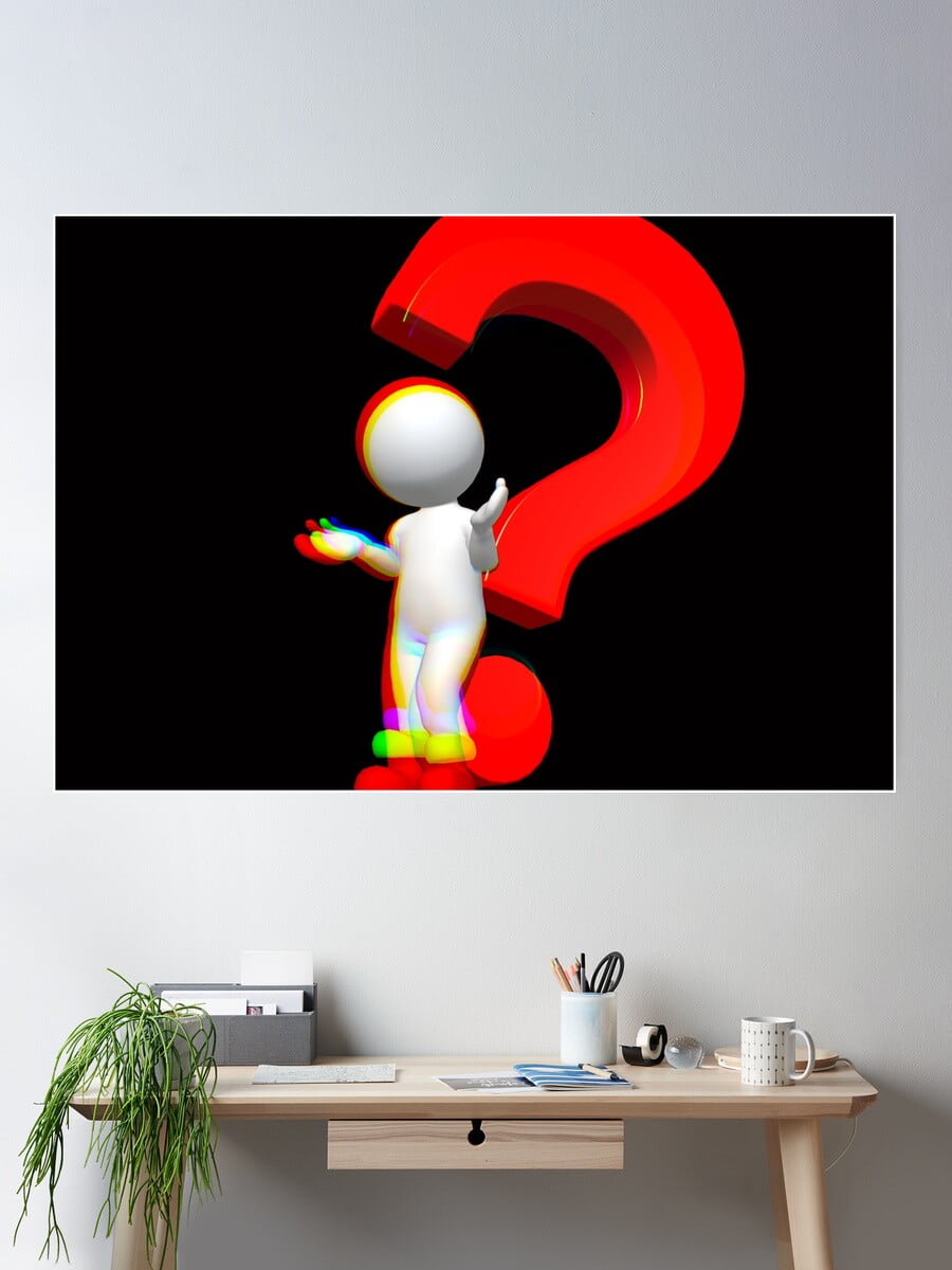 Dopaprint UNFRAMED PAPER POSTER Question Mark Poster Wall Art, Modern ...