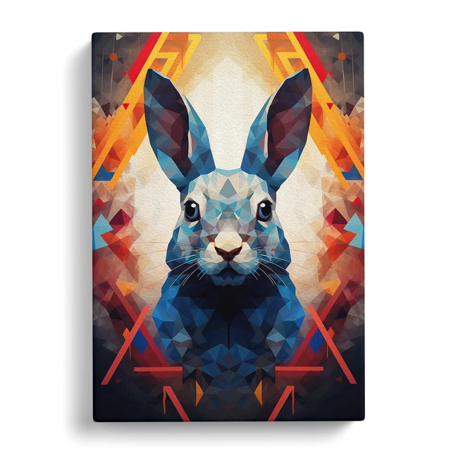 Dopaprint UNFRAMED PAPER POSTER Rabbit Geometric No.2 Wall Art Print ...
