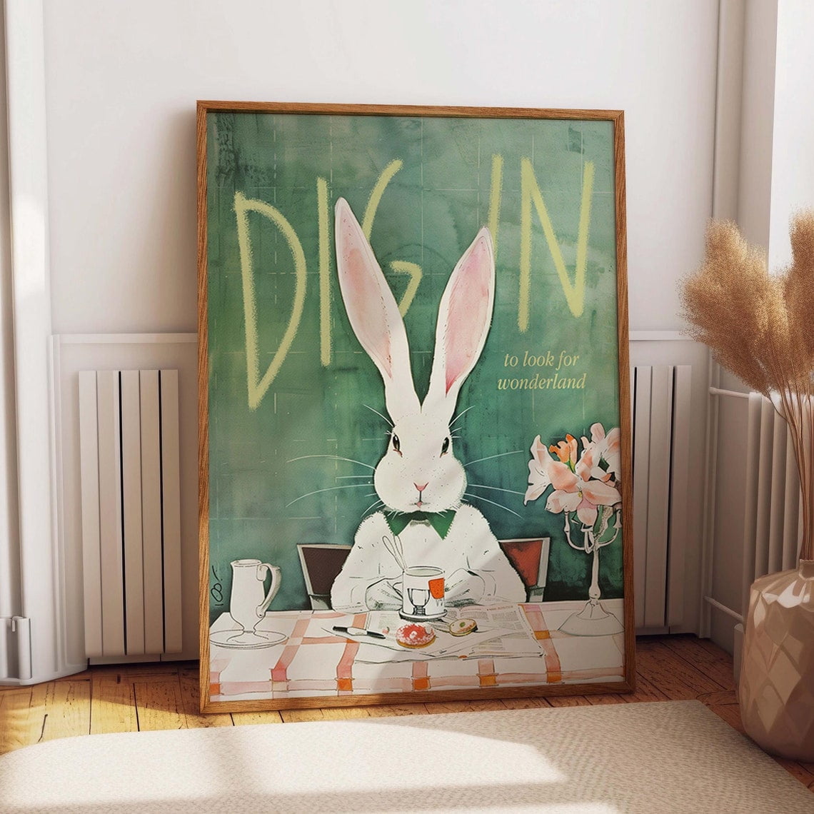 Dopaprint UNFRAMED PAPER POSTER Rabbit Tea Party Print - Animal Tea ...