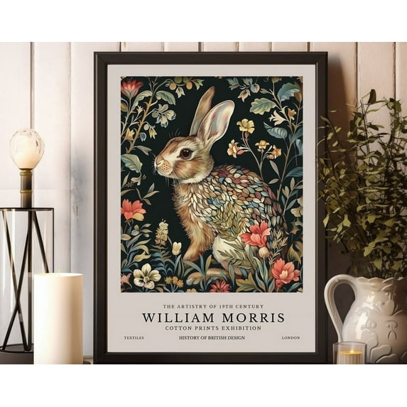 Dopaprint UNFRAMED PAPER POSTER Rabbit William Morris Print, William ...
