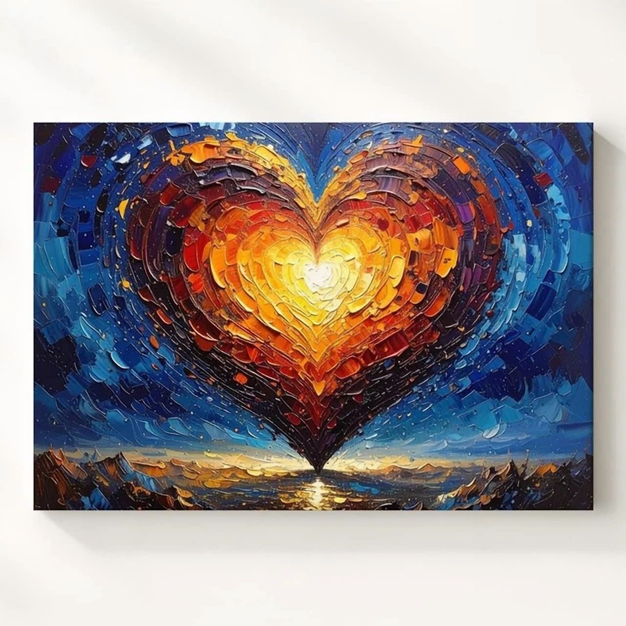 Dopaprint UNFRAMED PAPER POSTER Radiant Heart Oil Poster Warmth Against ...
