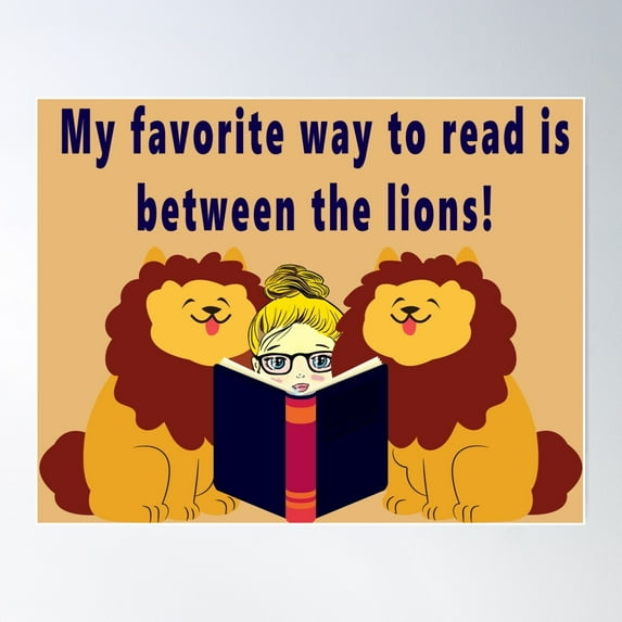 Dopaprint UNFRAMED PAPER POSTER Read Between The Lions Poster Wall Art ...