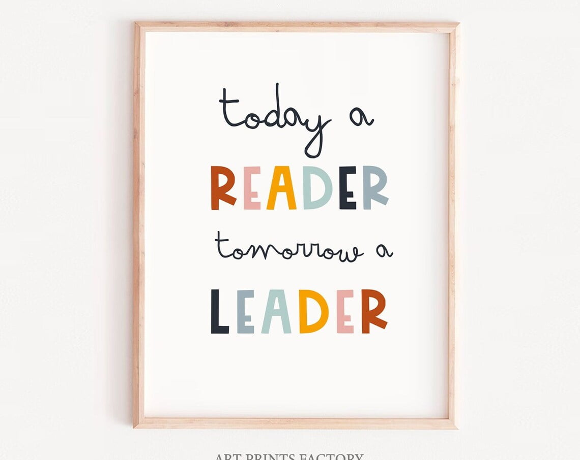 Dopaprint UNFRAMED PAPER POSTER Read Print, Today A Reader Tomorrow A ...