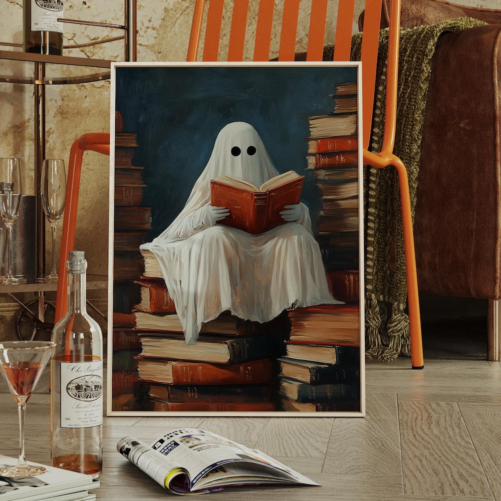 Dopaprint UNFRAMED PAPER POSTER Reading Ghost Wall Art, Vintage Hal.Low ...