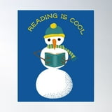 Dopaprint UNFRAMED PAPER POSTER Reading Is Cool Snowman Poster Wall Art ...