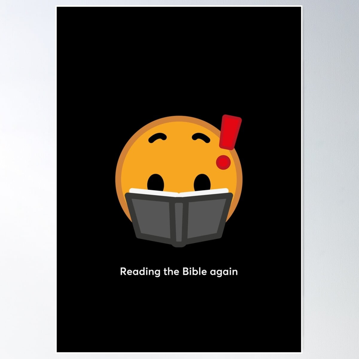 Dopaprint UNFRAMED PAPER POSTER Reading The Bible Emoji. Poster Wall ...