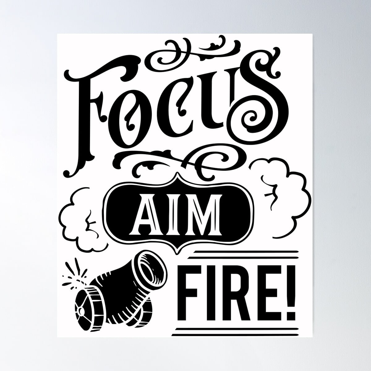 Dopaprint UNFRAMED PAPER POSTER Ready, Aim, Fire Bathroom Design Poster ...