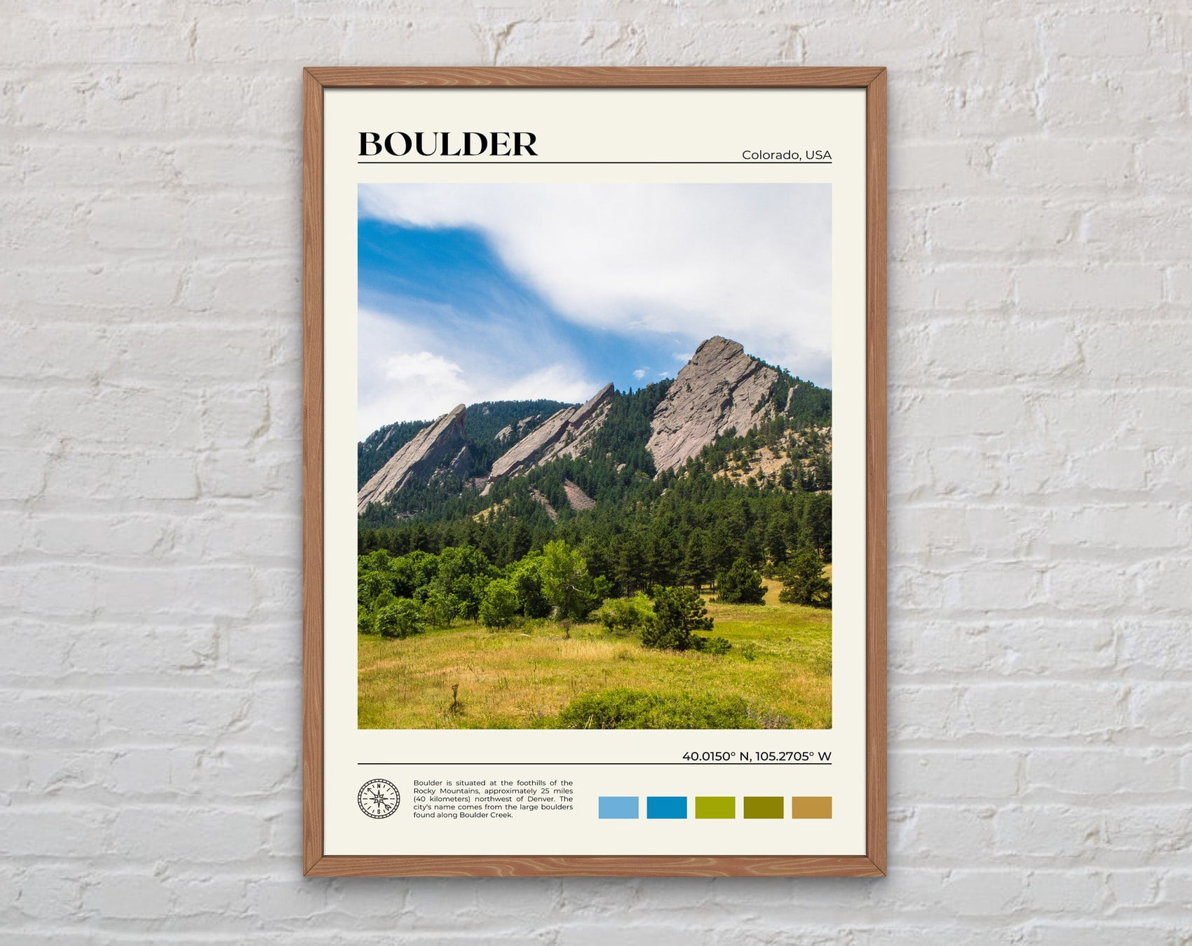 Dopaprint UNFRAMED PAPER POSTER Real Photo, Boulder Print, Boulder Wall ...